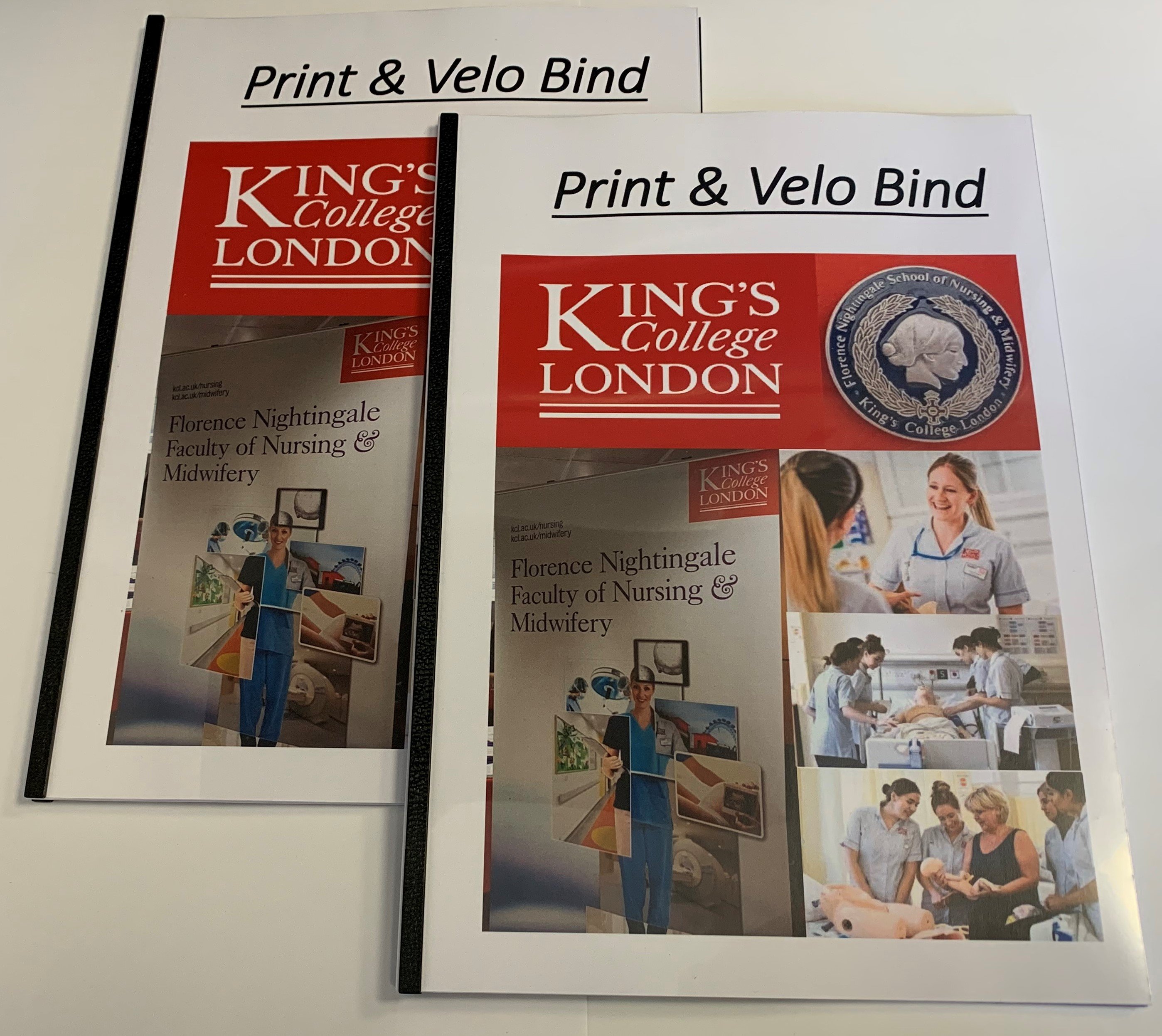 KCL Nursing & Midwifery BSC Students, Printing and Velo binding ...