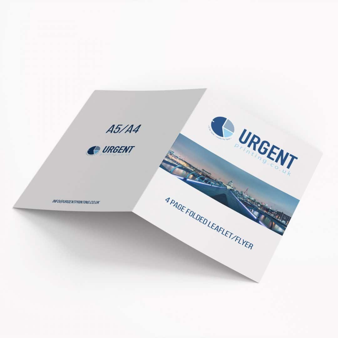 4 Page Folded Leaflet or Flyer - Urgent Printing